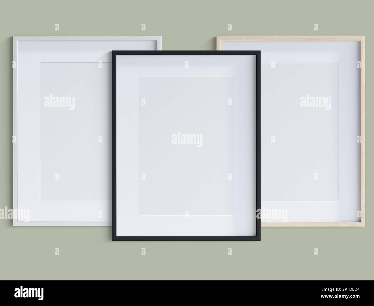 3 blank picture frames cover Stock Photo - Alamy