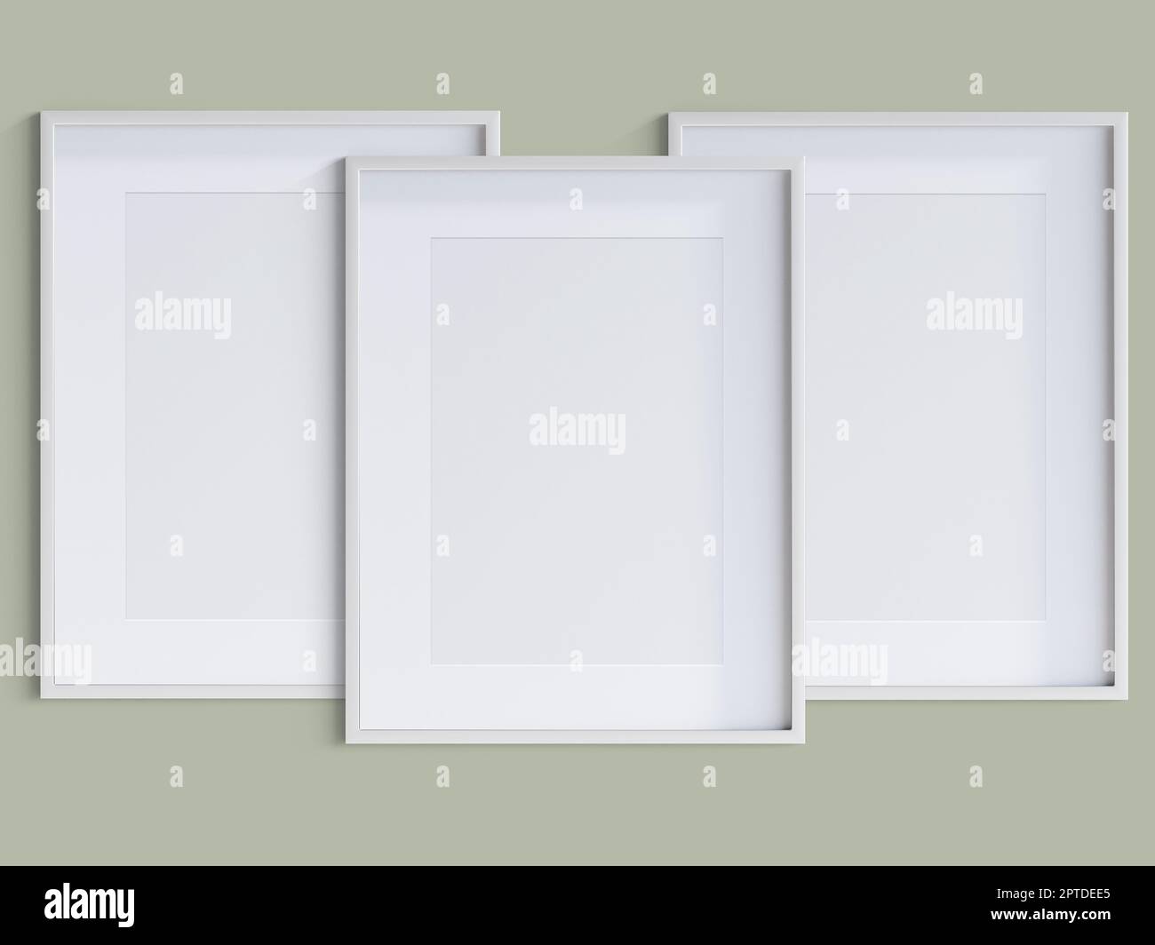 3 blank picture frames cover Stock Photo - Alamy