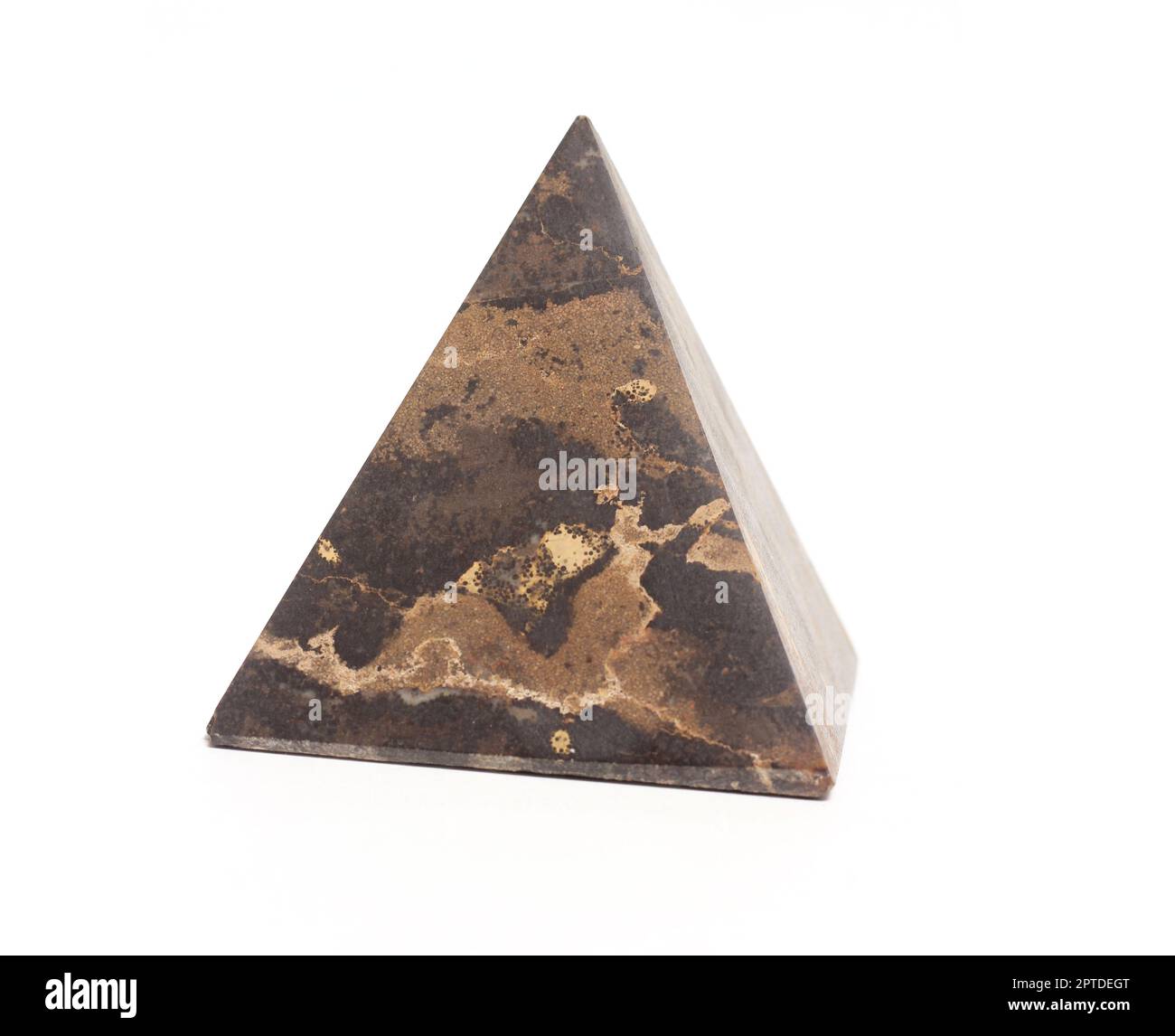 Vintage decorative Stone Pyramid Isolated on White Background Stock ...