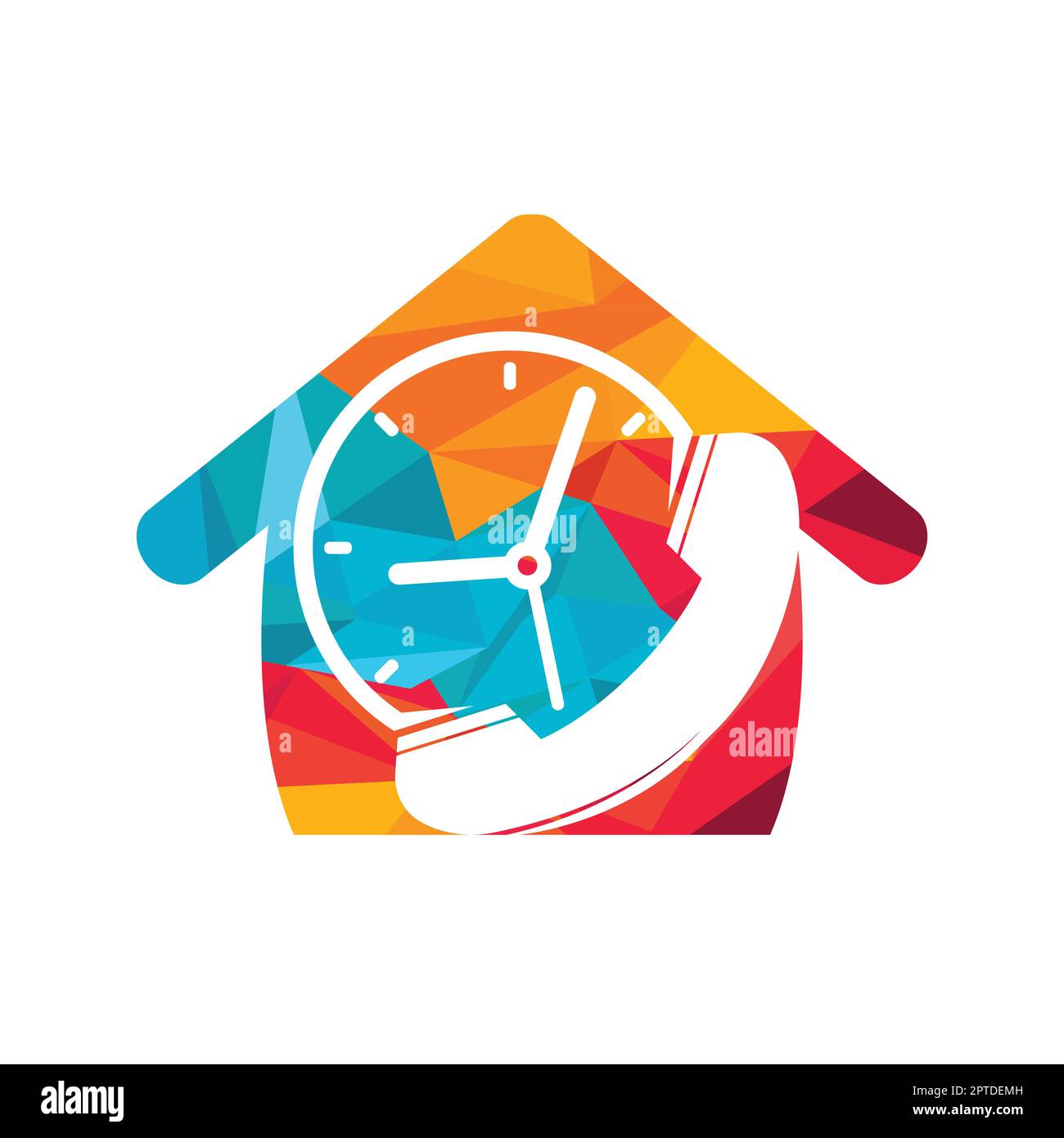 Call time vector logo design template. Support and service logo concept ...