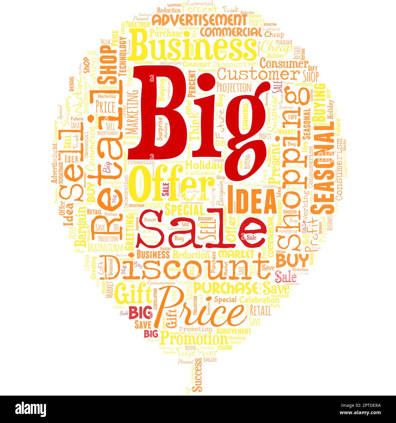 Big wordcloud in the shape of baloon with words big sale Stock Photo ...