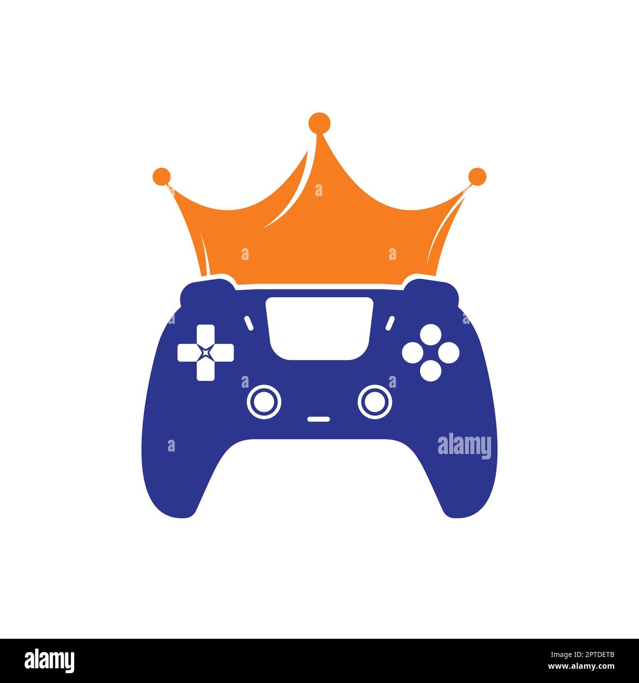 Game king vector logo design. Gamepad with crown vector icon design ...