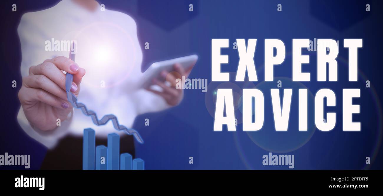 Hand writing sign Expert Advice, Business approach Sage Good Word ...