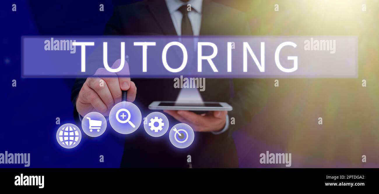 Writing displaying text Tutoring, Concept meaning An act of a person ...