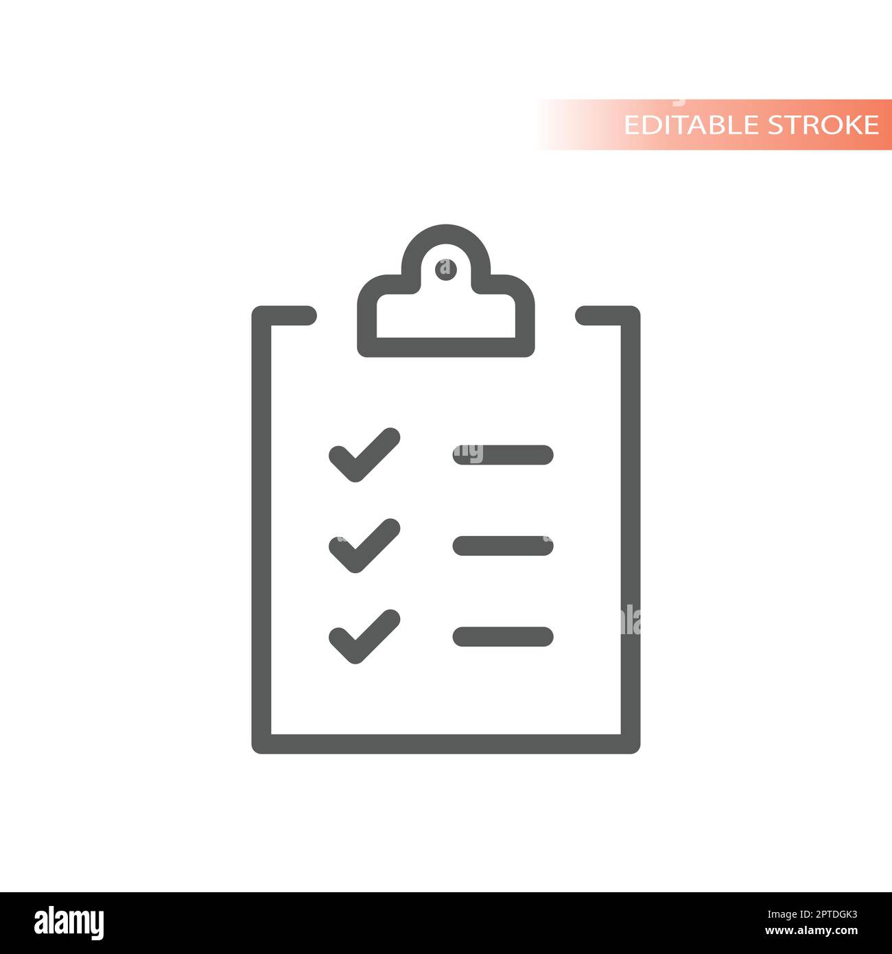 Checkmark clipboard line vector icon Stock Vector Image & Art - Alamy