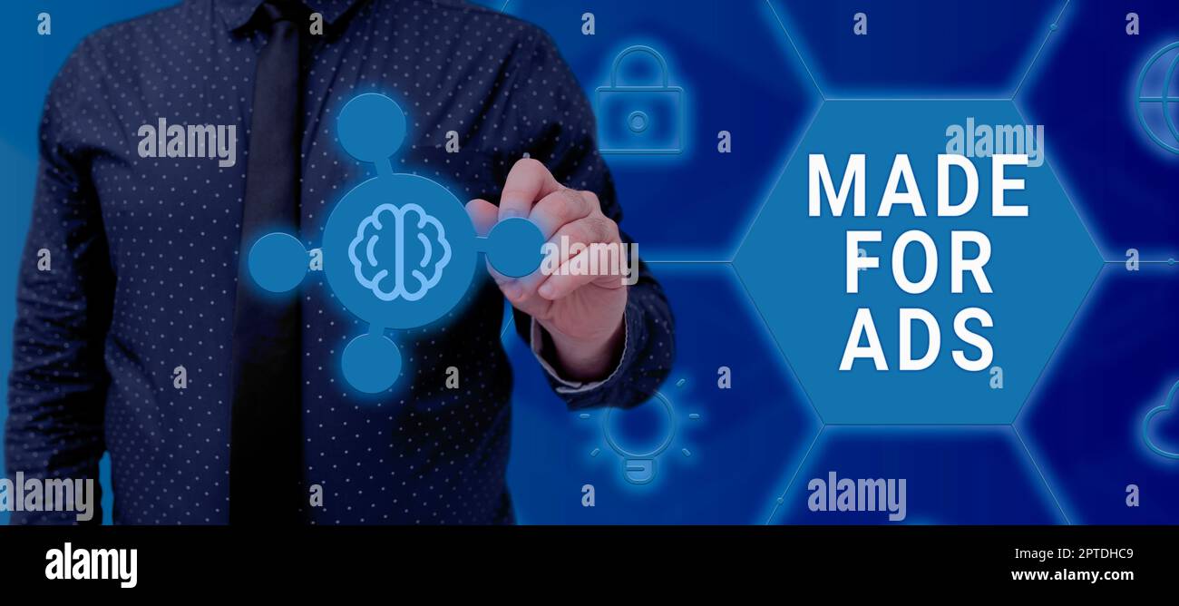 Conceptual display Made For Ads, Word Written on Marketing strategies ...