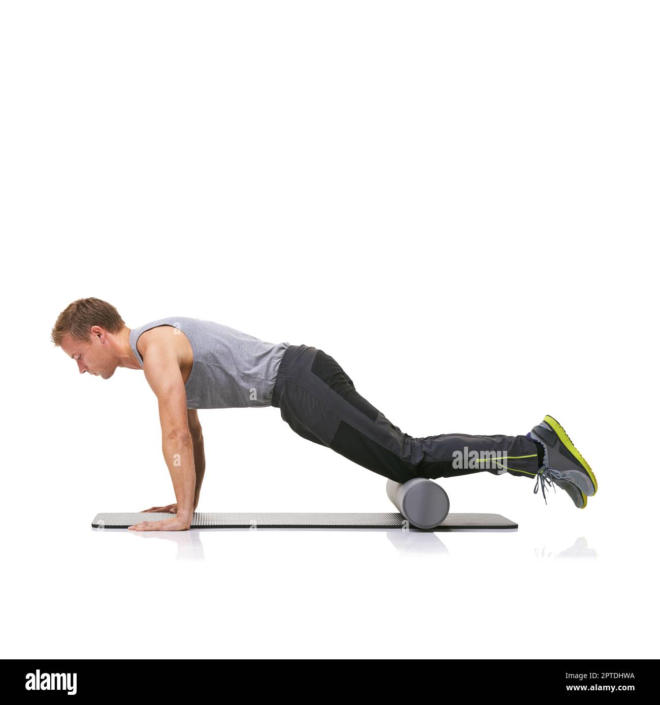 Man exercise mat arms legs Cut Out Stock Images & Pictures - Alamy