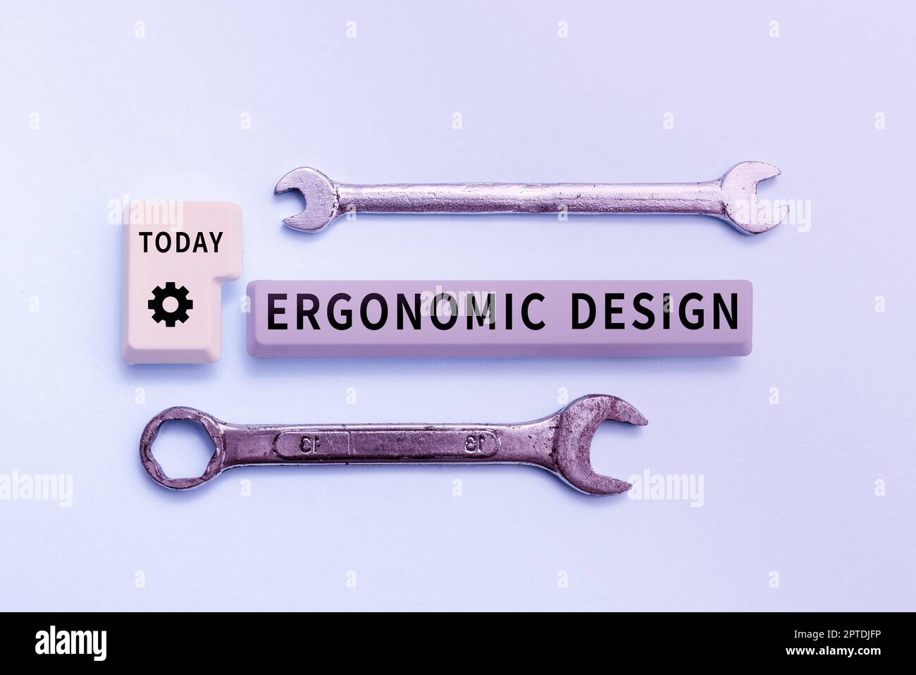 Text showing inspiration Ergonomic Design, Concept meaning fitting or ...