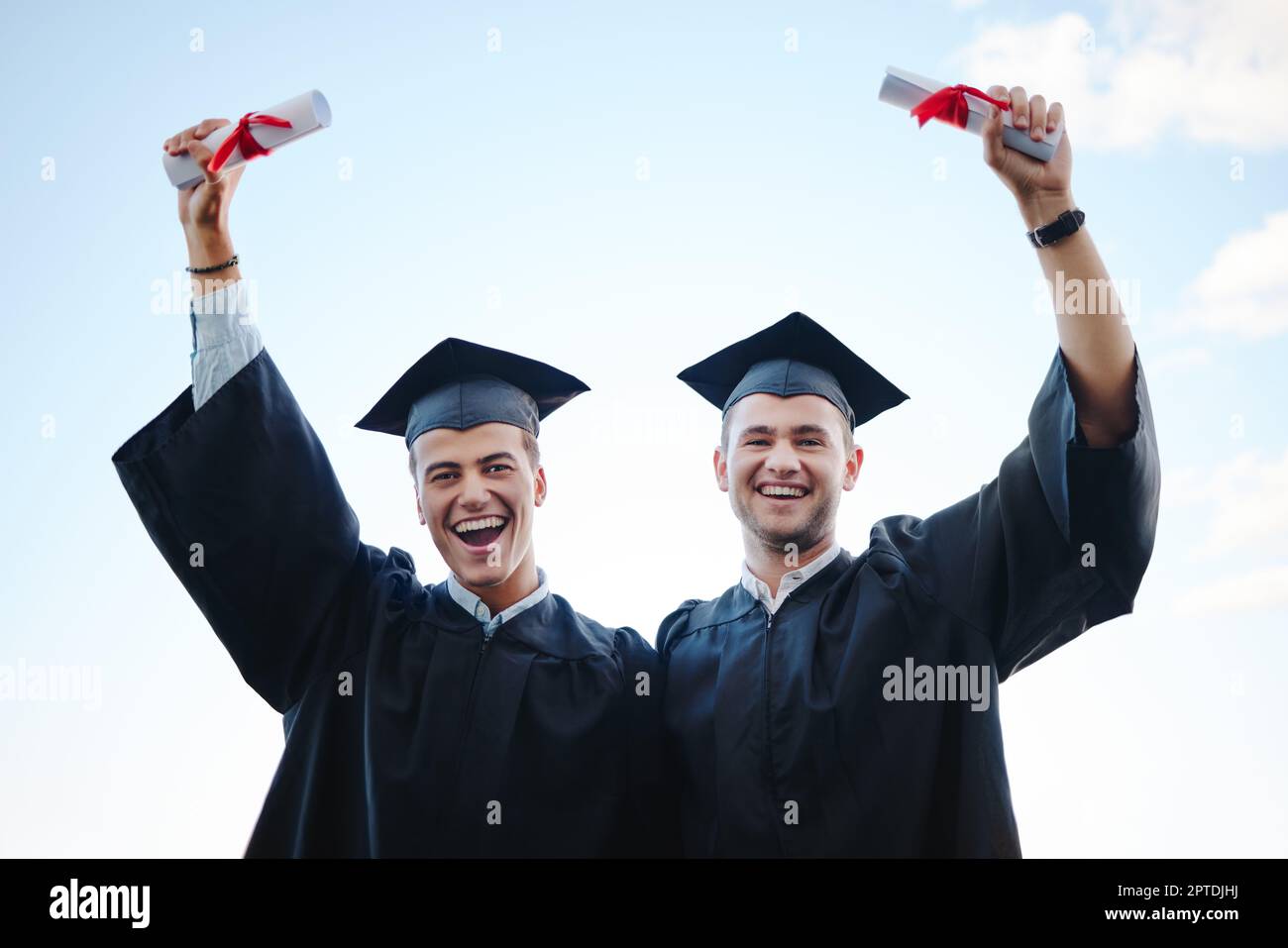 Graduate, success and students in graduation with future secured by ...