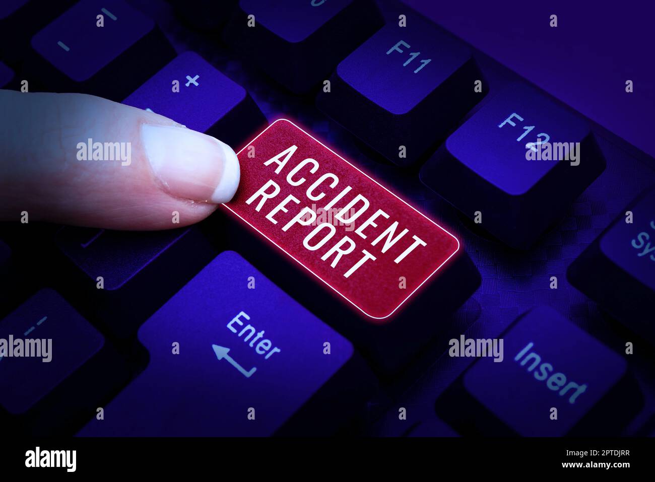 Hand writing sign Accident Report, Business idea formal recording of ...