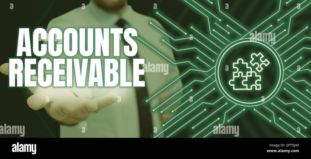 Text caption presenting Accounts Receivable, Business overview ...