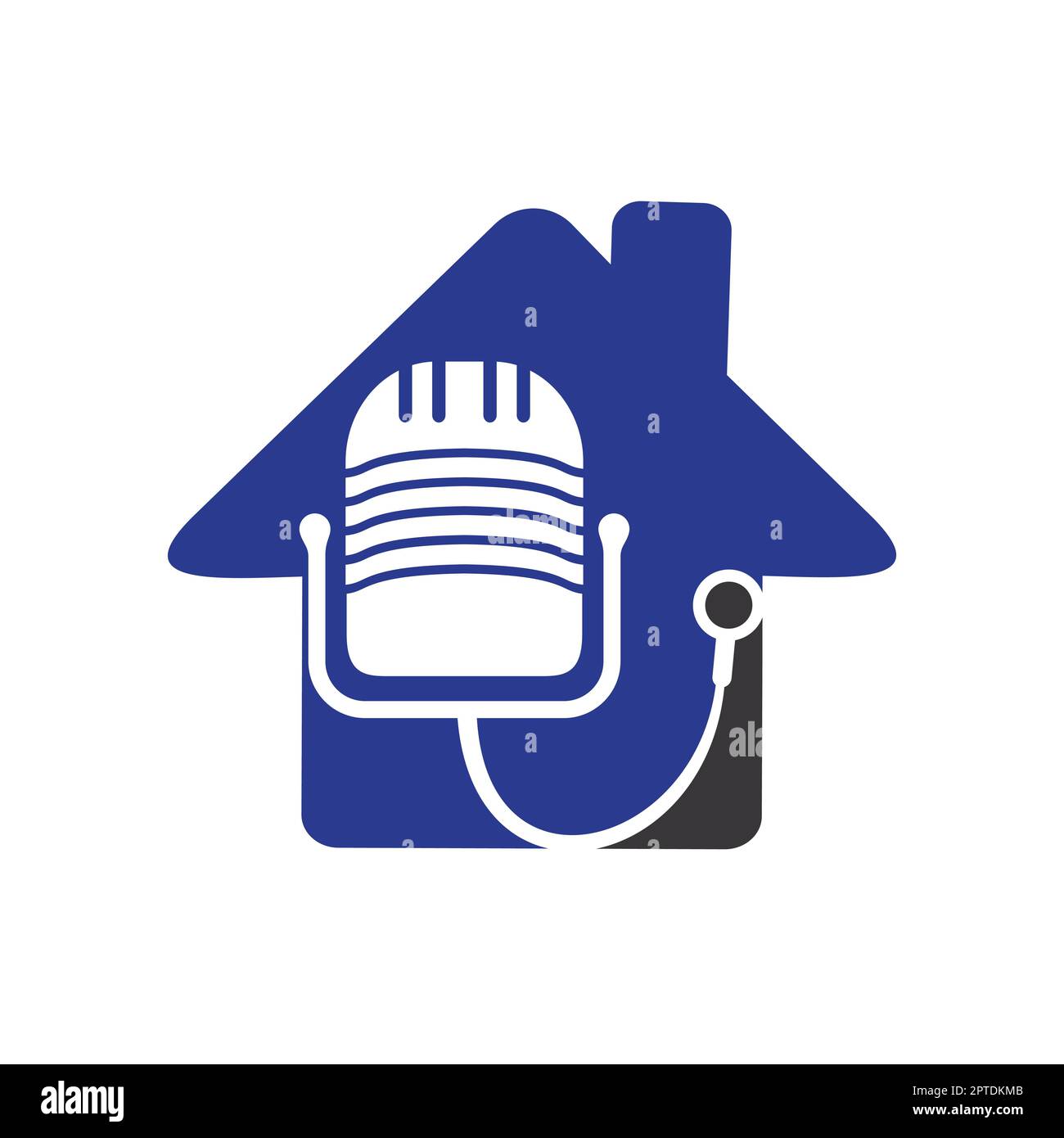 Doctor podcast vector logo design. Stethoscope and microphone ...