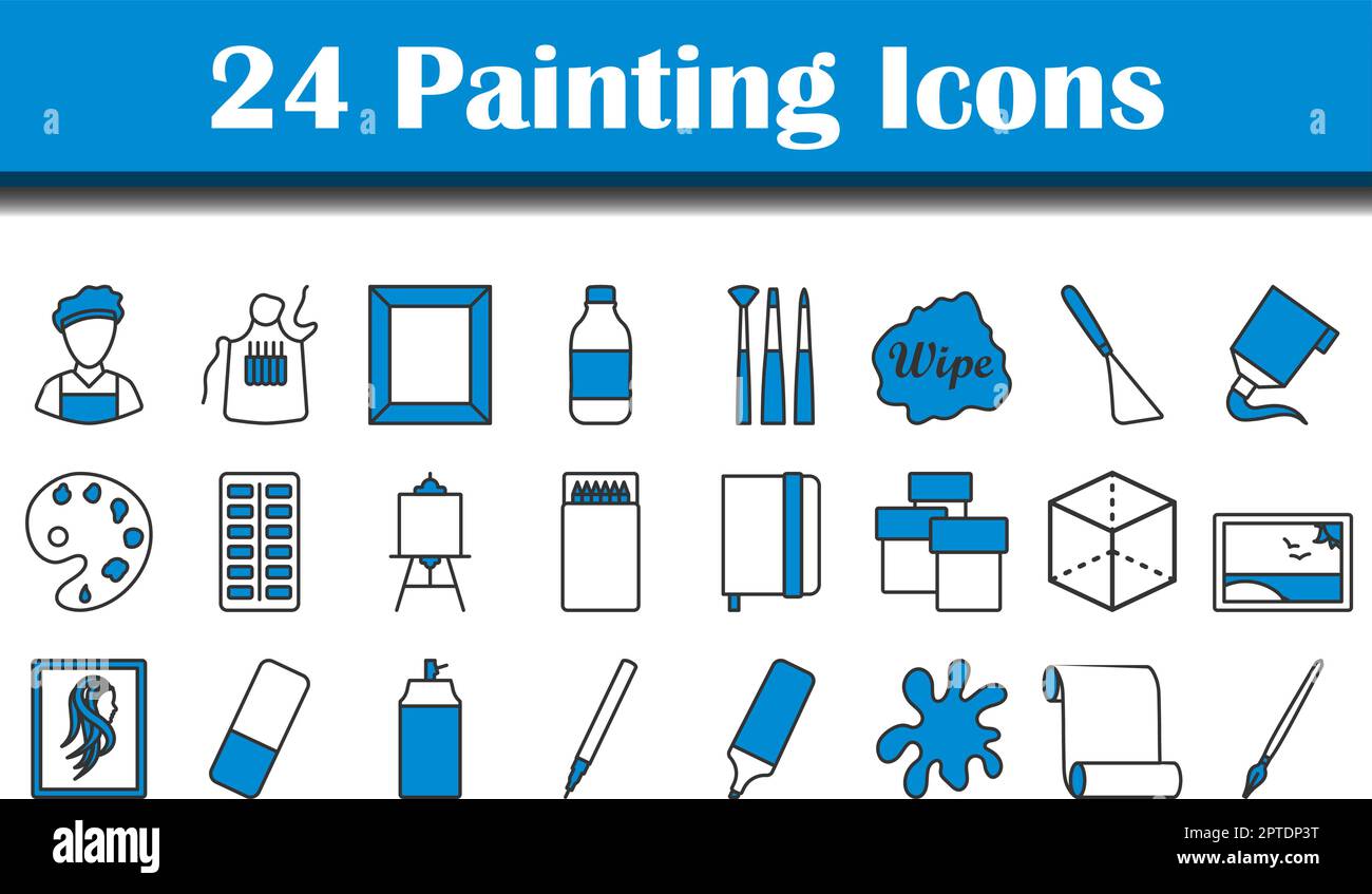 Oil portrait painting Stock Vector Images - Alamy