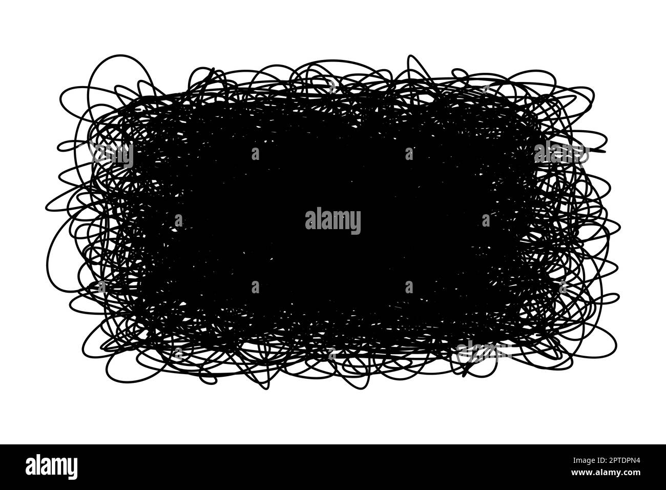 Grungy scribble rectangle banner, hand drawn with thin line, isolated ...