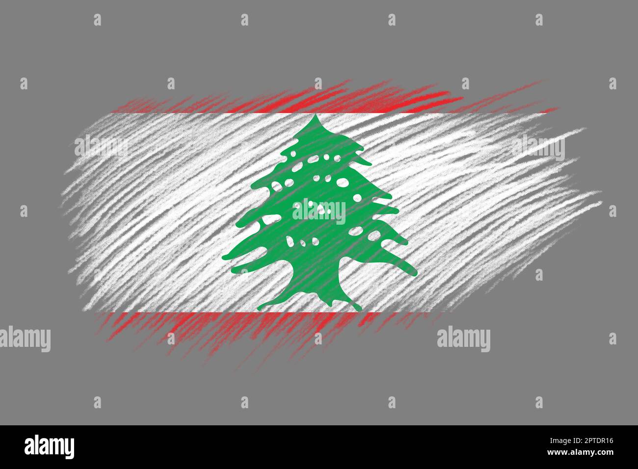 Lebanon brush flag hi-res stock photography and images - Alamy