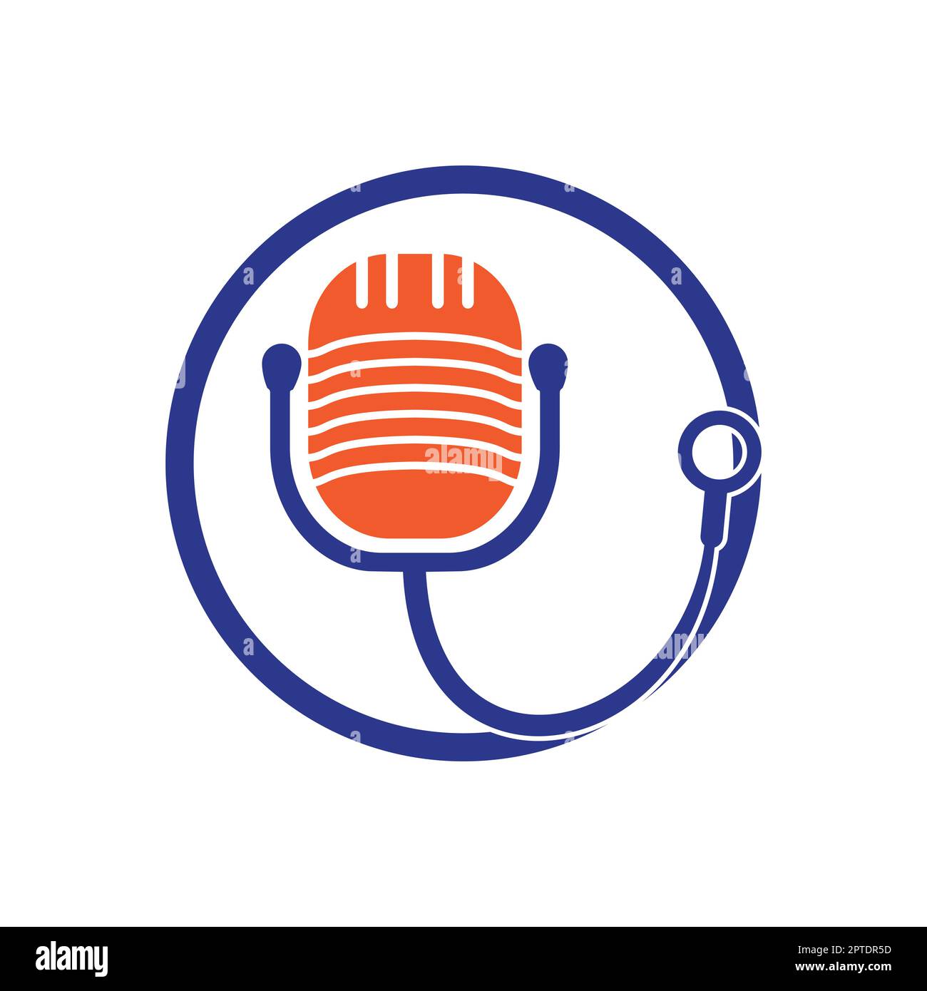 Doctor podcast vector logo design. Stethoscope and microphone ...