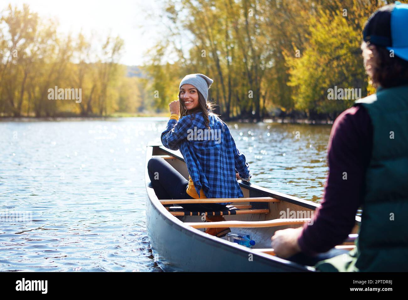 Couples who paddle together stay together. a young couple going for a ...
