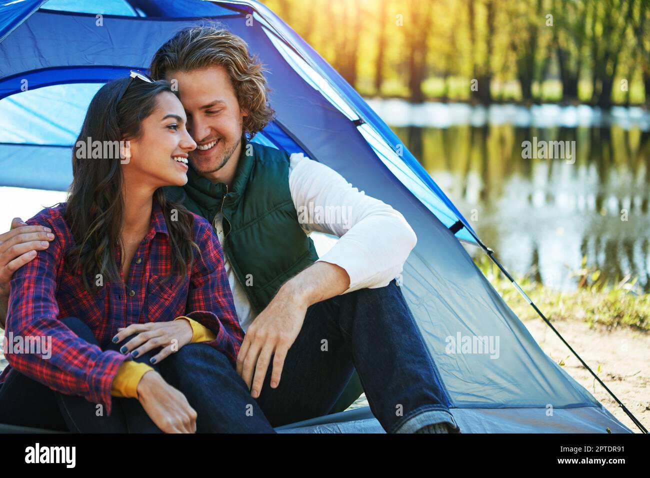 Transform your camping into a romantic getaway. an adventurous couple ...