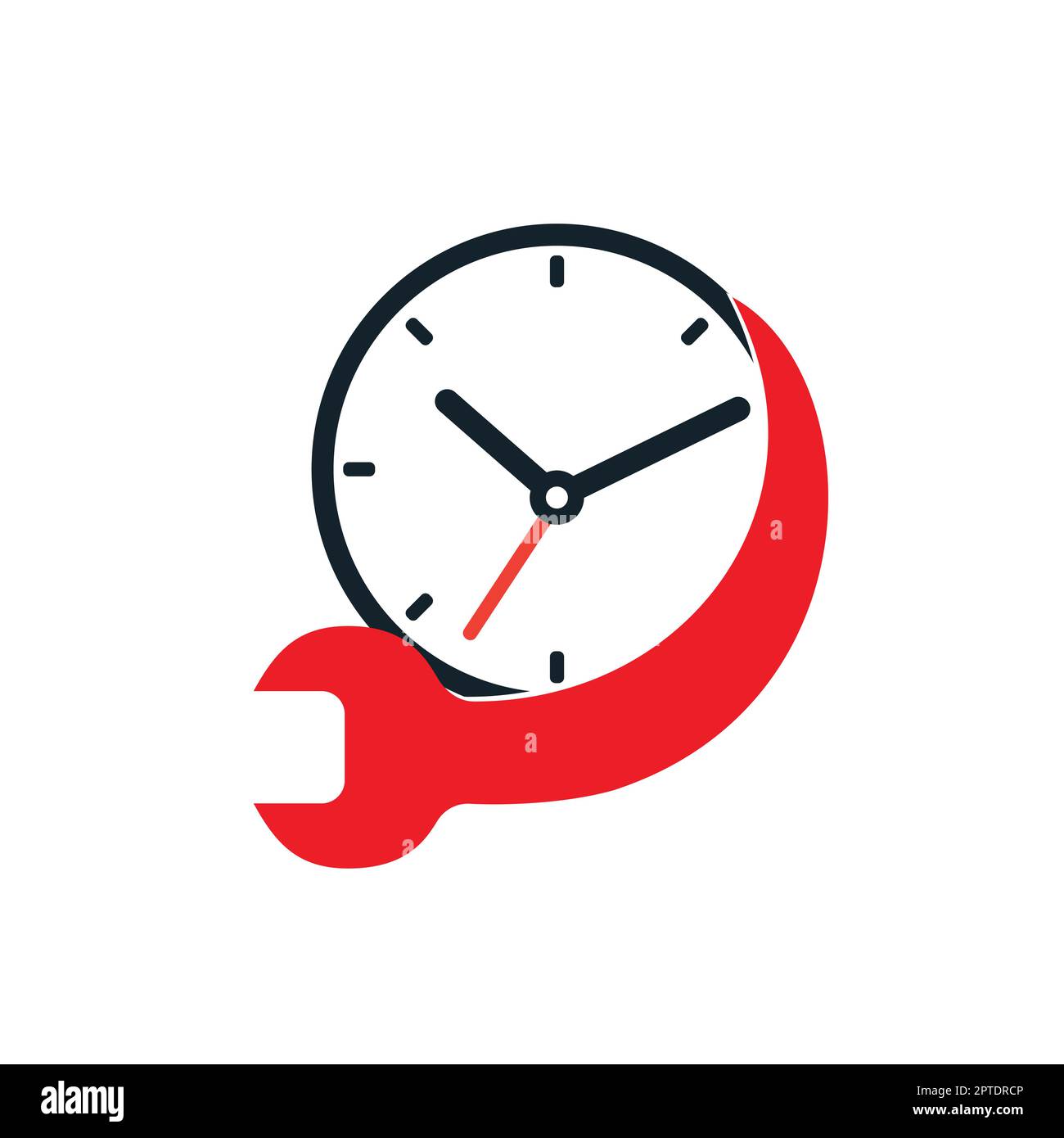 Service time vector logo design. Repair time logo design template Stock ...