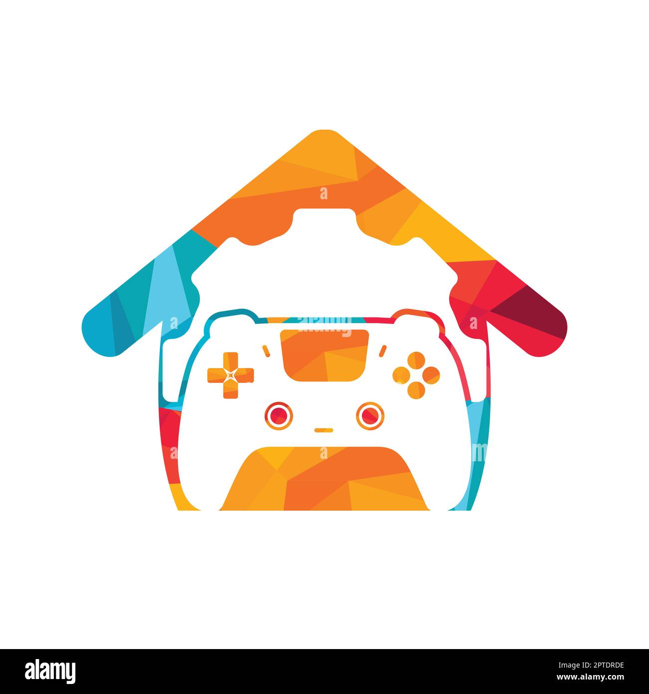Video game repair vector logo design template. Gamepad with gear icon ...