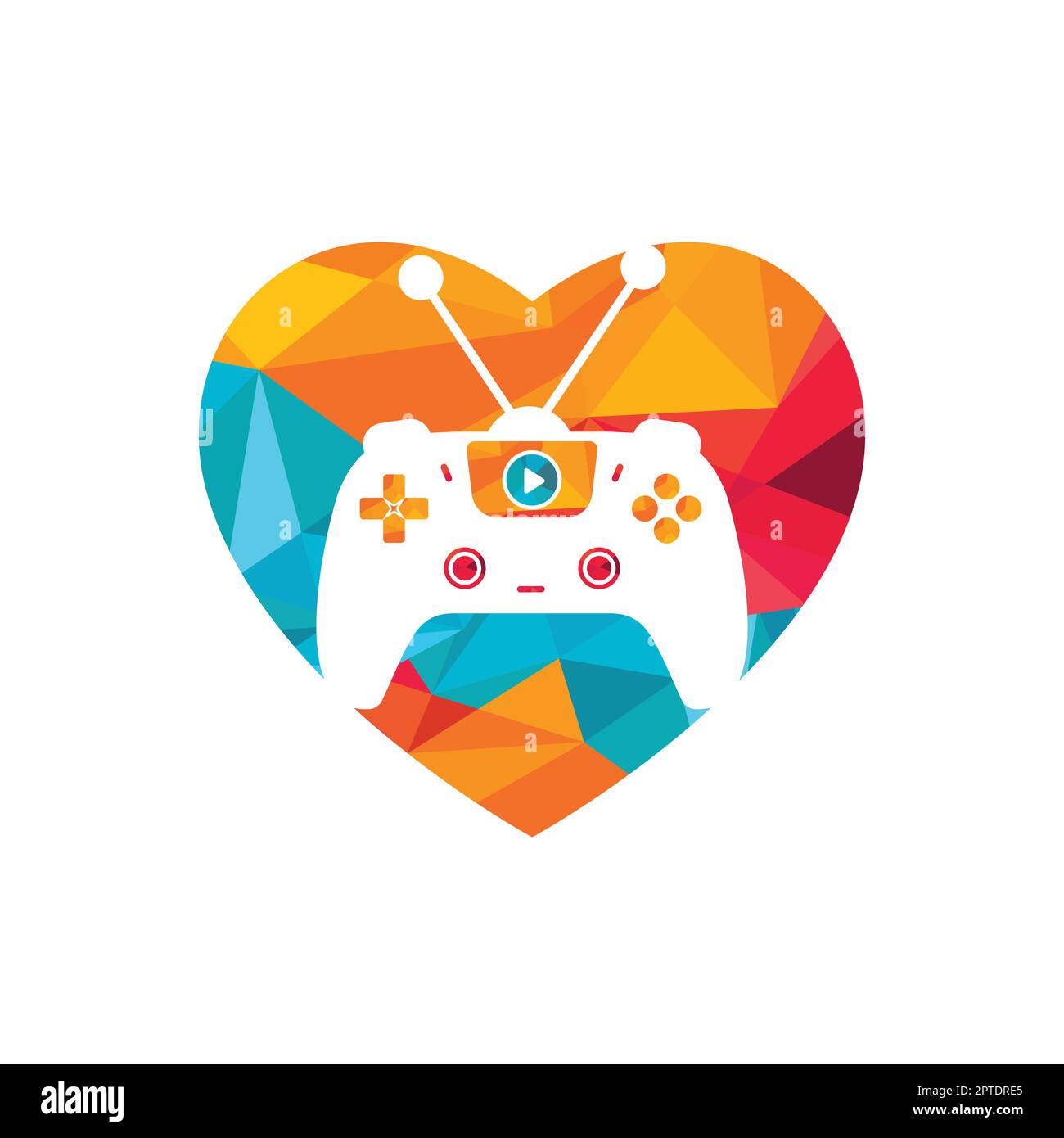 Gaming tv vector logo design. Television and Gamepad icon vector design ...