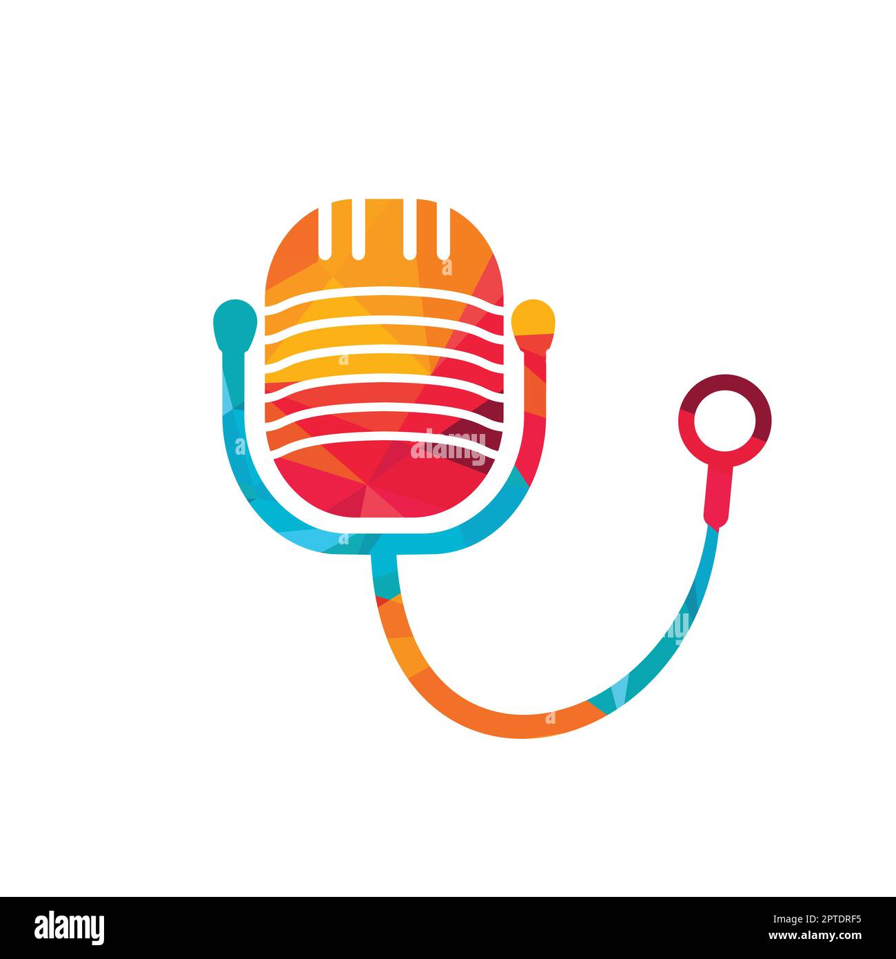 Doctor podcast vector logo design. Stethoscope and microphone ...