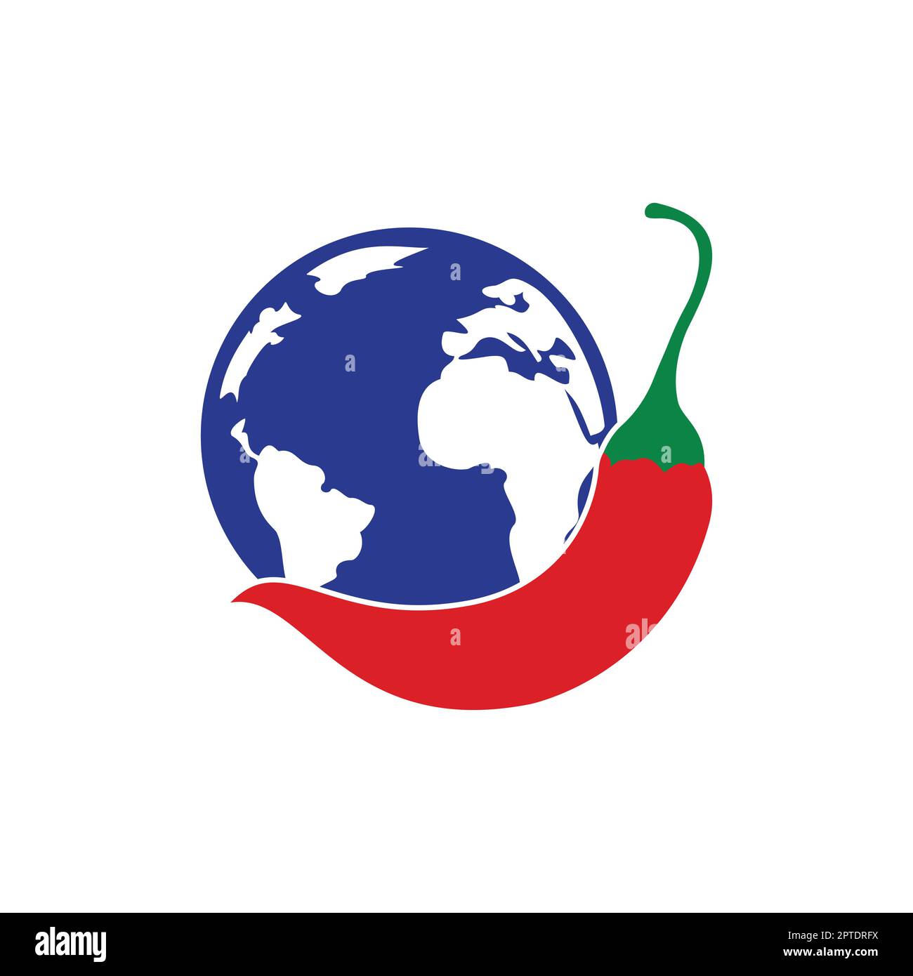 Spice world vector logo design. Chili and globe icon vector logo design ...