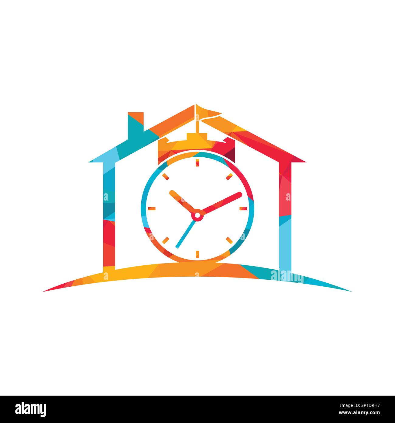 Clock castle vector logo design Stock Vector Image & Art - Alamy