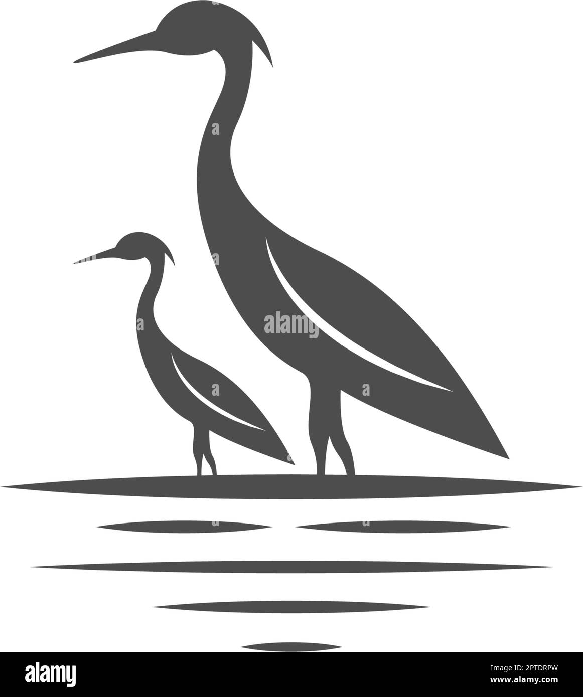 Heron logo Black and White Stock Photos & Images - Alamy