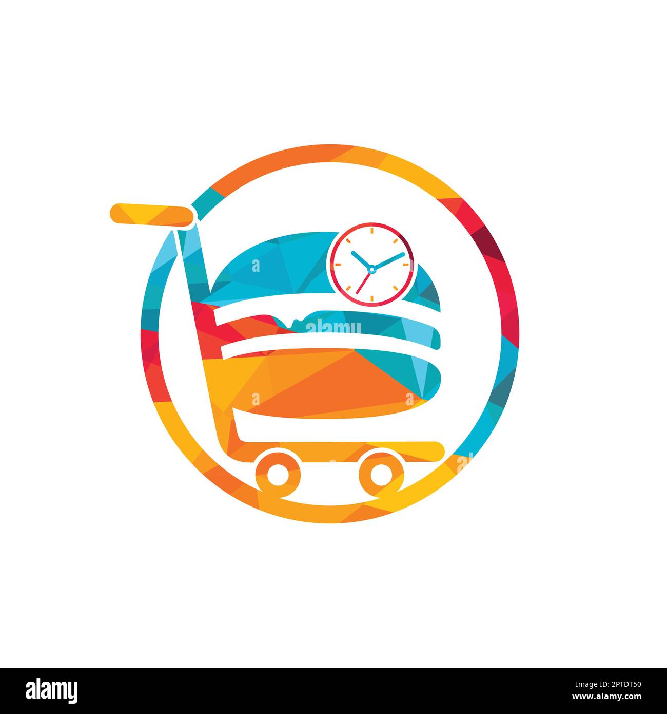 Food delivery vector logo design. On time food delivery logo concept ...