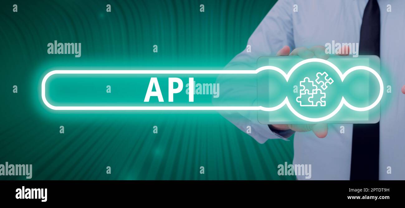 Writing Displaying Text Api Business Idea Set Of Routines Protocols And Tools For Building