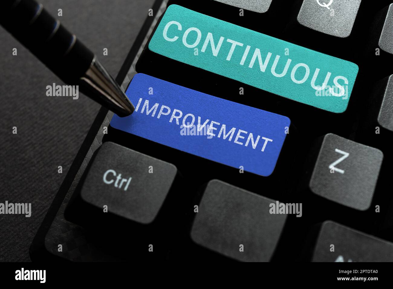 Text caption presenting Continuous Improvement, Word for making small ...