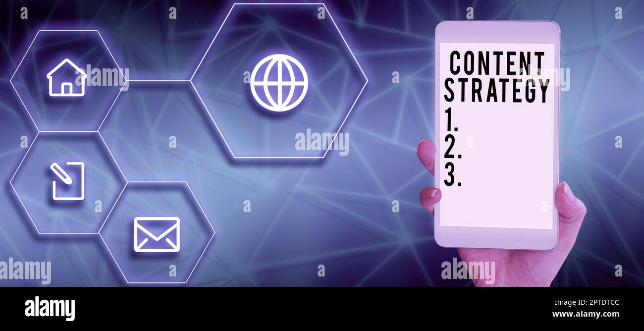 Hand writing sign Content Strategy, Business idea payments made by ...