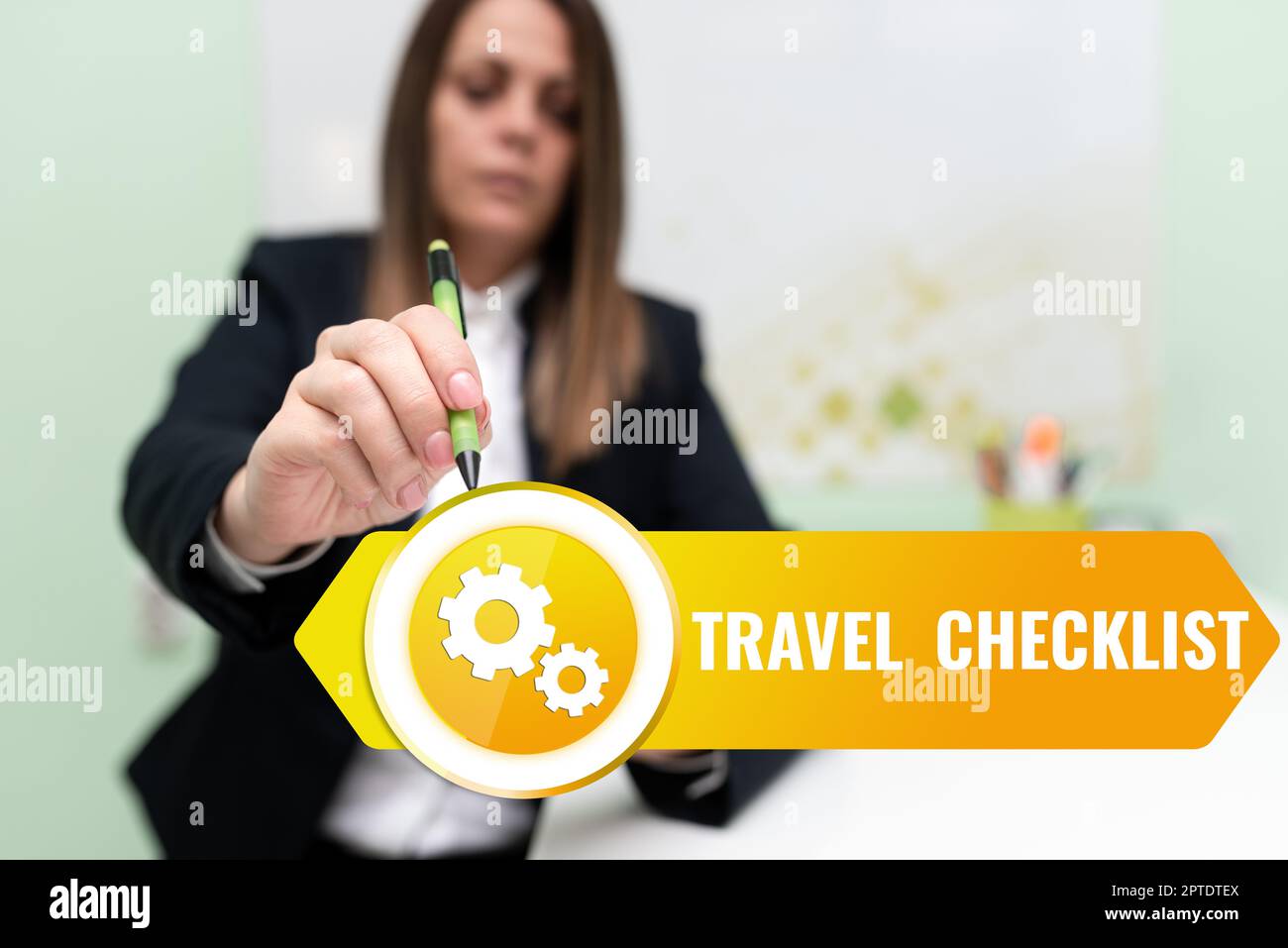 Conceptual display Travel Checklist, Internet Concept the act of teaching or instructing other ...