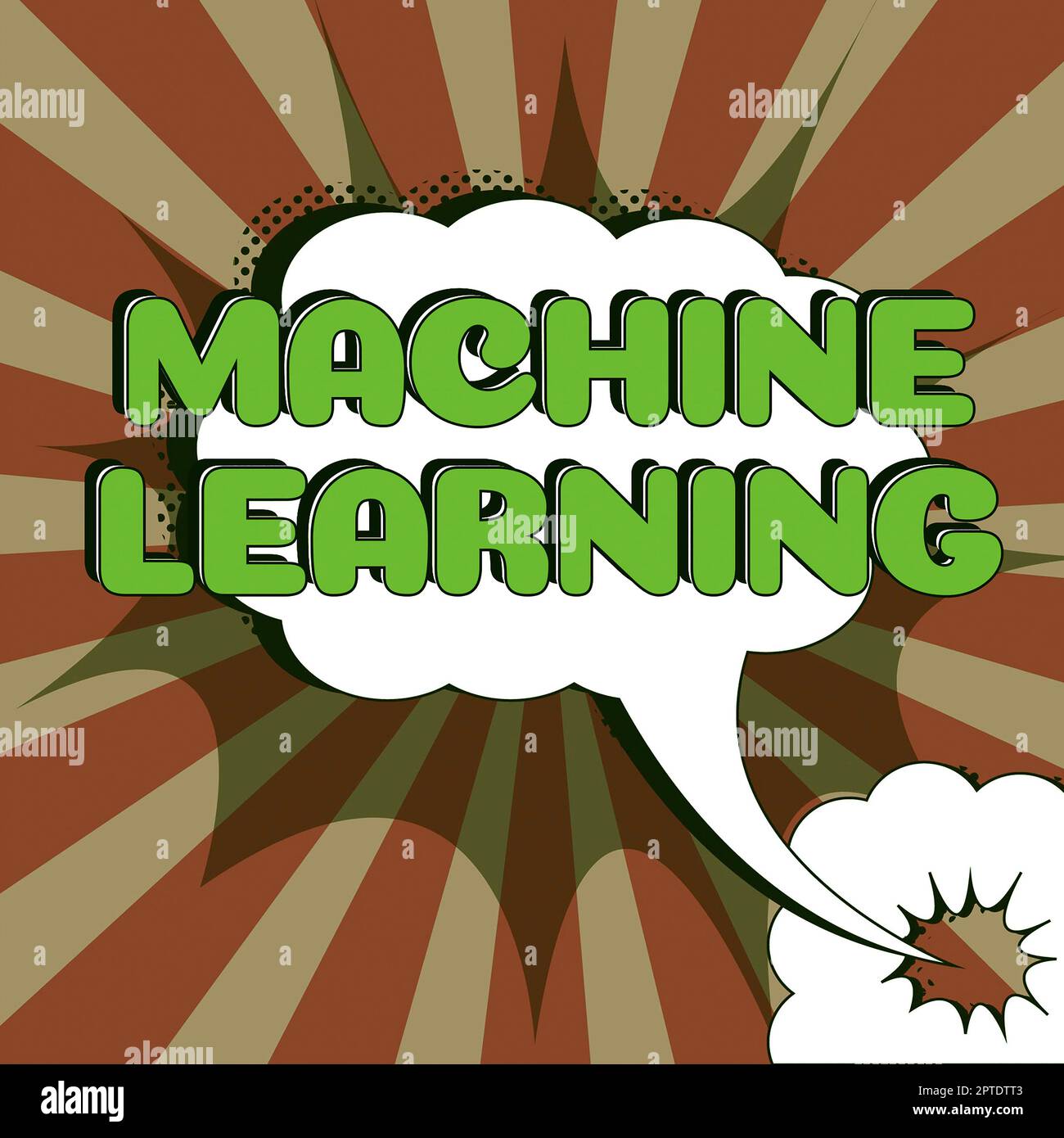 Conceptual display Machine Learning, Business showcase the concept that ...