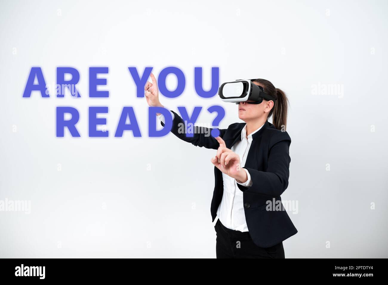 Hand writing sign Are You Ready Question, Word Written on Setting ...