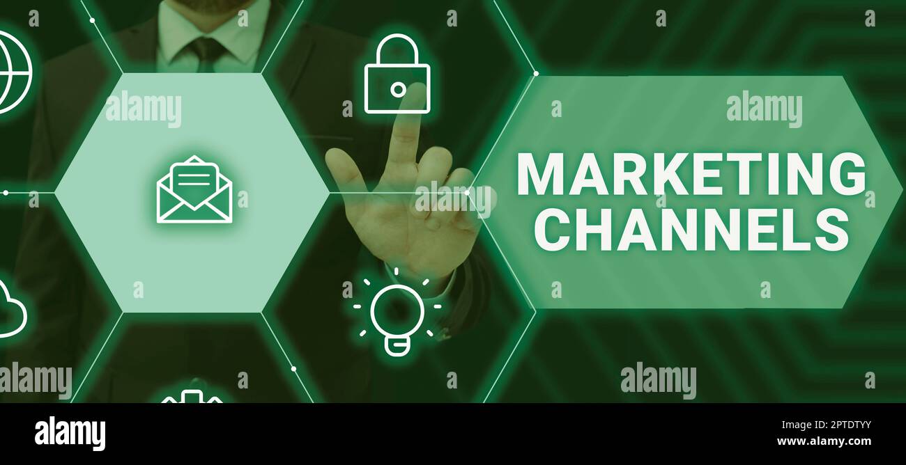 Inspiration showing sign Marketing Channels, Internet Concept the ...