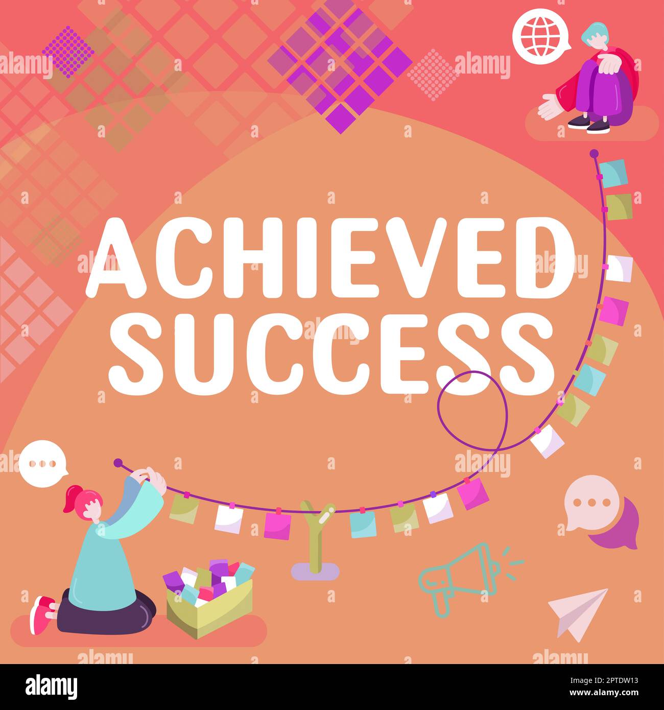 Inspiration showing sign Achieved Success, Business approach the ...