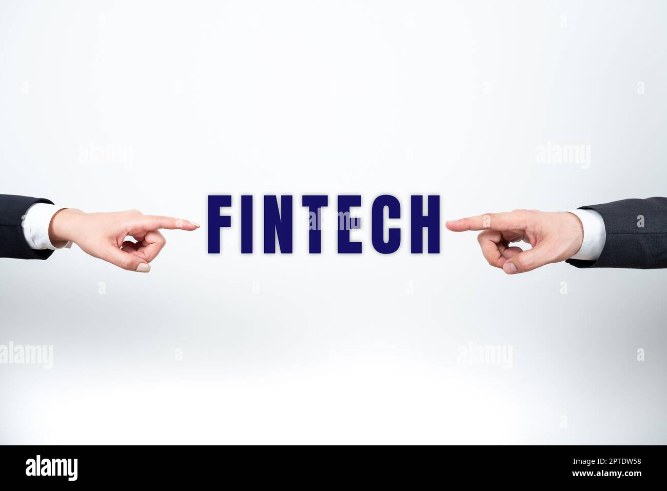 Sign displaying Fintech, Business idea the integration of technology ...