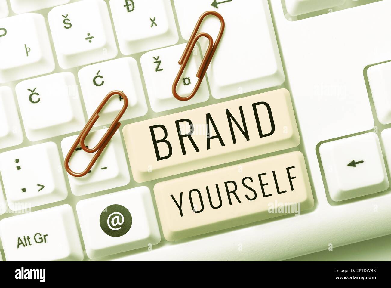 Hand writing sign Brand Yourself, Word Written on Develop a unique ...