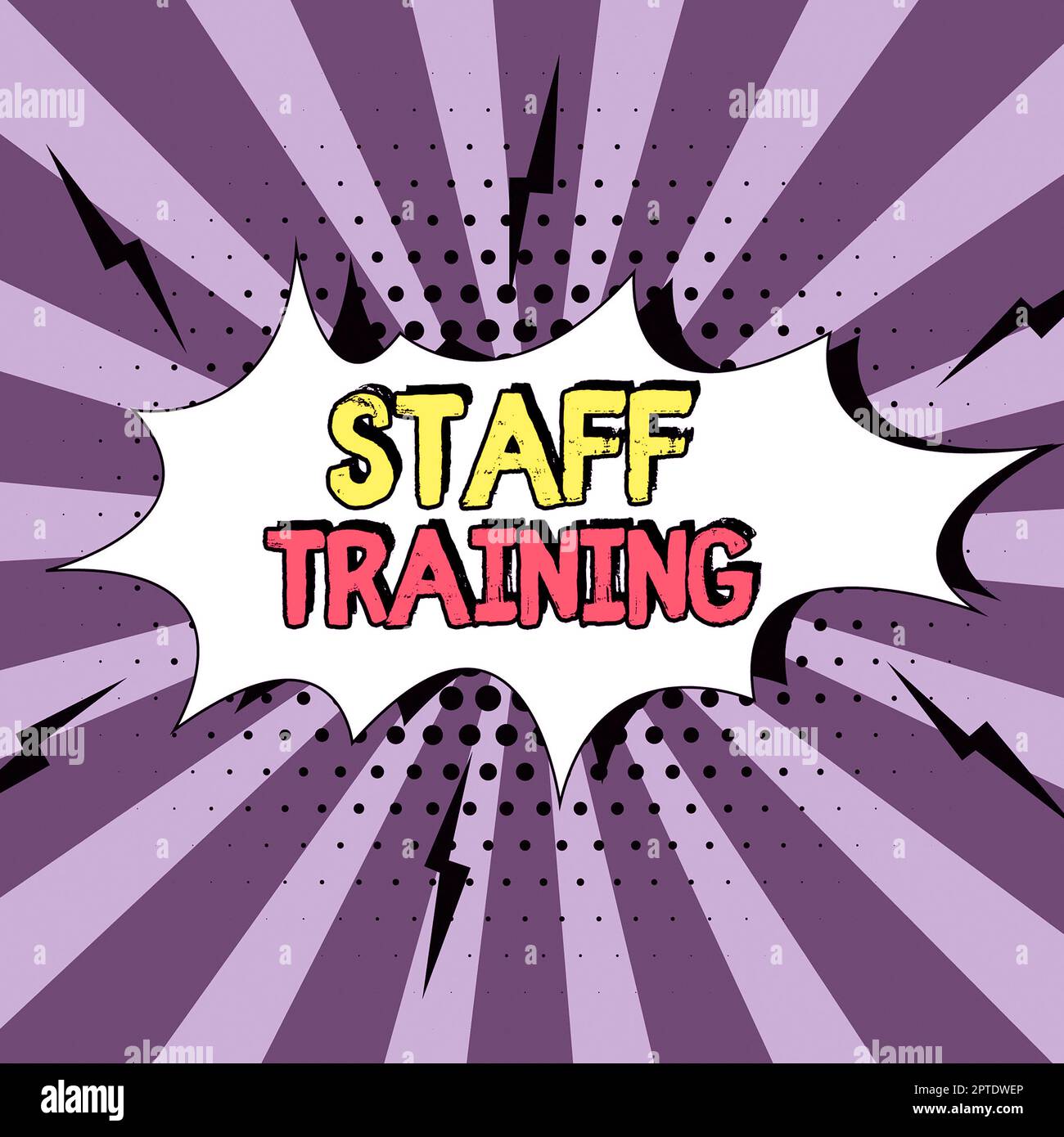 Conceptual display Staff Training, Business idea program that helps employees learn specific ...