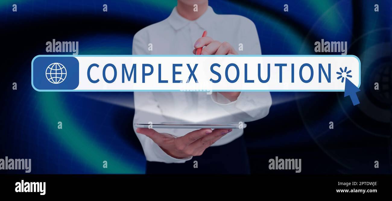 Conceptual caption Complex Solution, Word Written on significant ideas ...