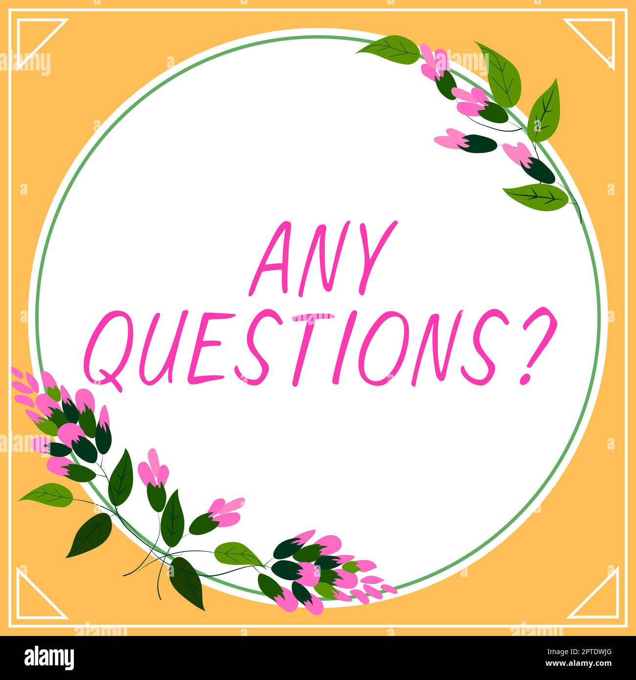 Text caption presenting Any Questions Question, Conceptual photo ...