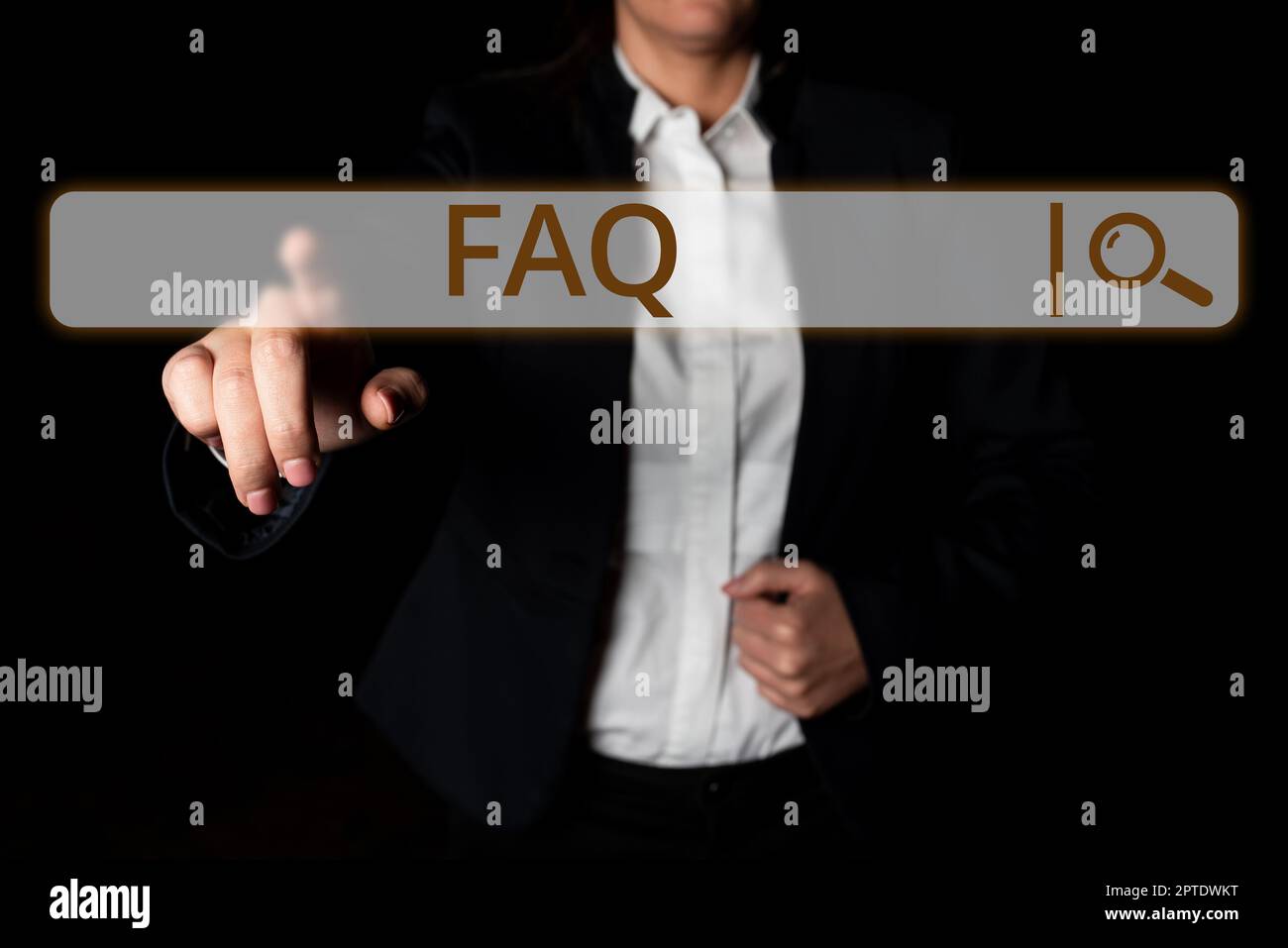 Text caption presenting Faq, Business idea list of frequently asked ...