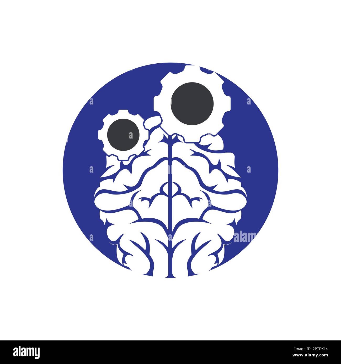 Brain and gear cog logo design. Education and mechanic symbol or icon ...