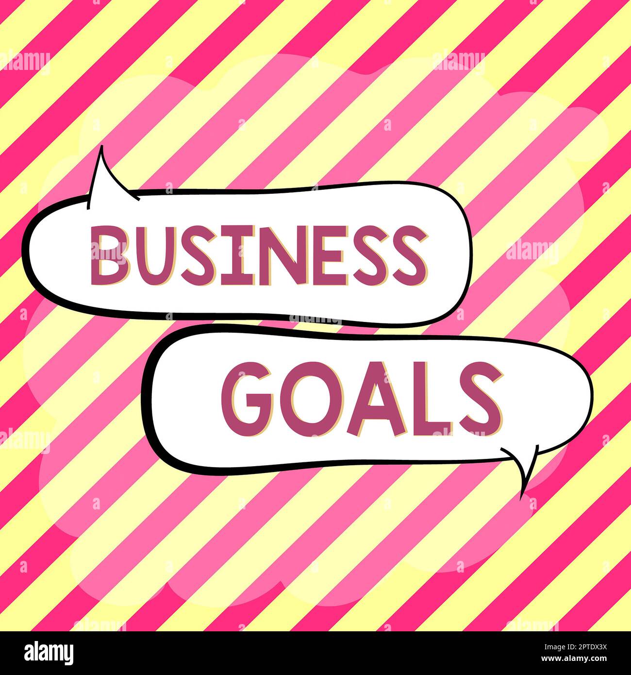 Hand writing sign Business Goals, Business idea Expectation to ...