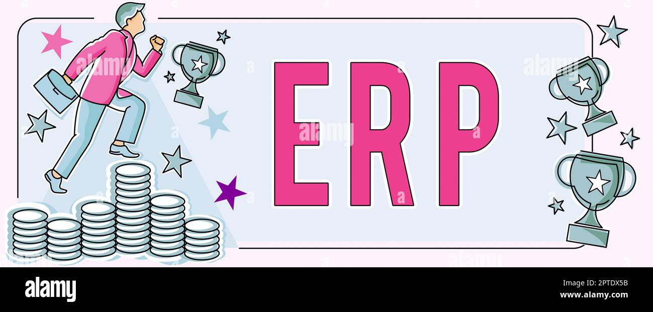 Handwriting text Erp, Business showcase enterprise resource planning ...