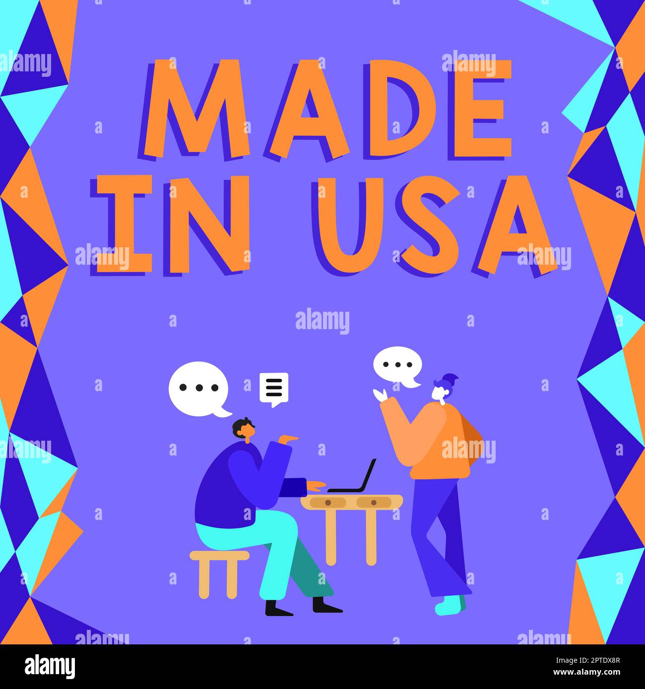 Sign displaying Made In Usa, Business overview American brand United ...