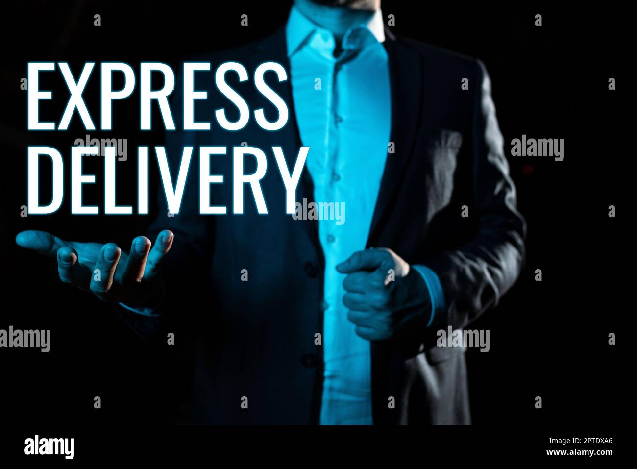 Writing displaying text Express Delivery, Business overview expediting ...