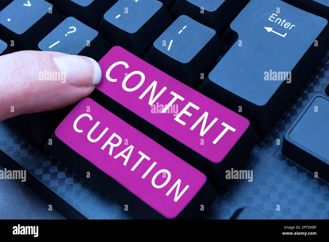 Conceptual display Content Curation, Word Written on process of ...
